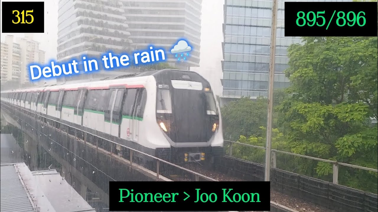 [DEBUT] SMRT Trains Alstom R151 895/896 from Pioneer ️ Joo Koon - YouTube
