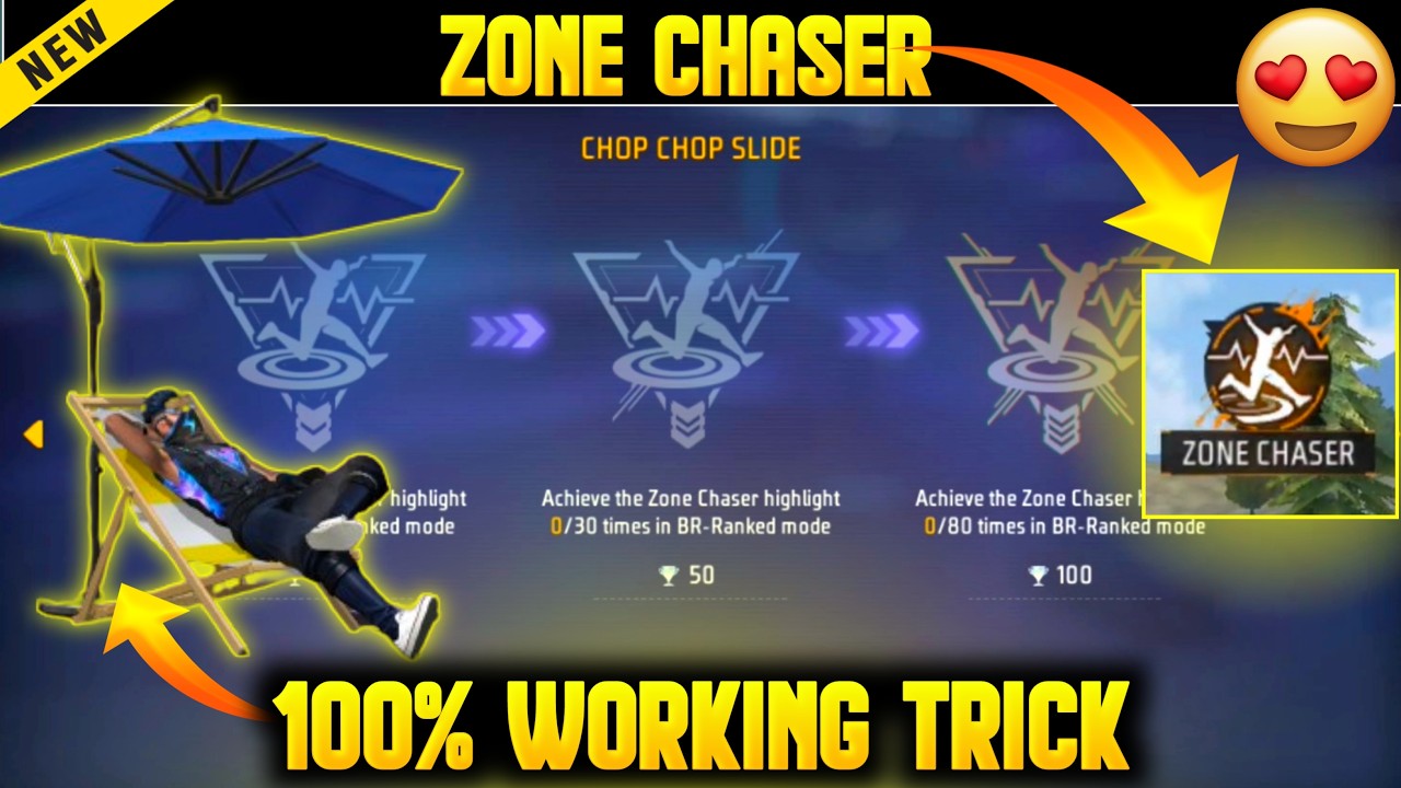 Zone Chaser Achievement Mission Free Fire | Chop Chop Slide Achievement ...