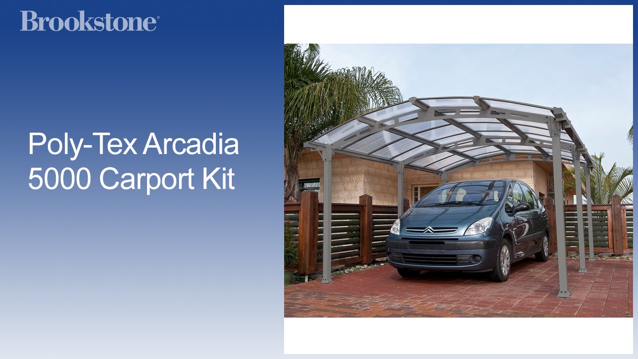 Poly-Tex Arcadia 5000 Carport Kit - YouTube