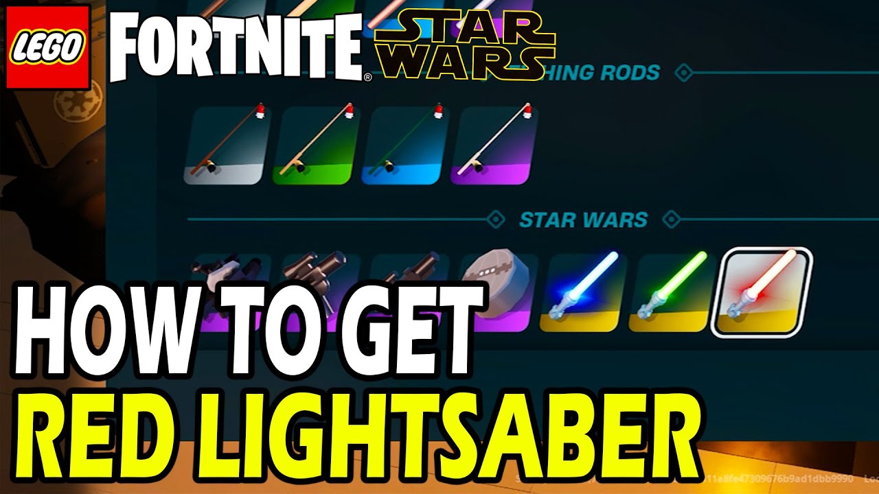 How to get Red Lightsaber in Lego Fortnite Star Wars - YouTube