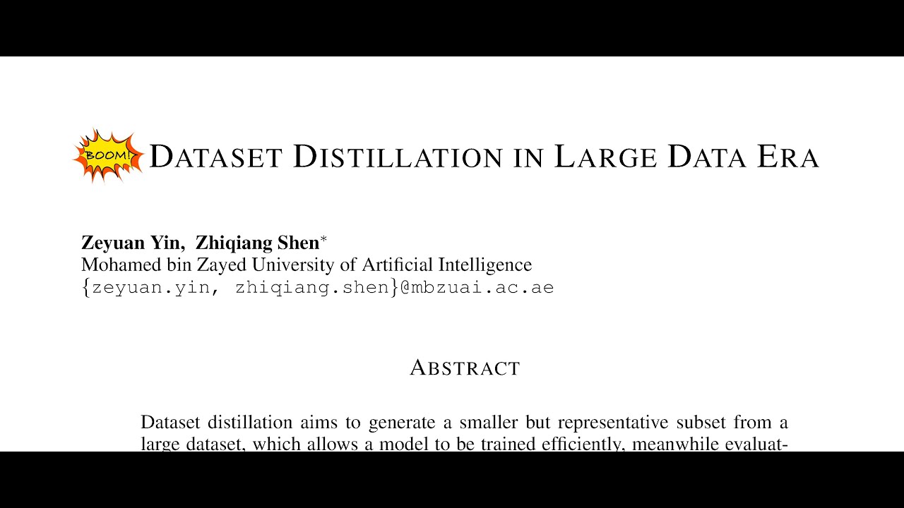 Dataset Distillation in Large Data Era - YouTube