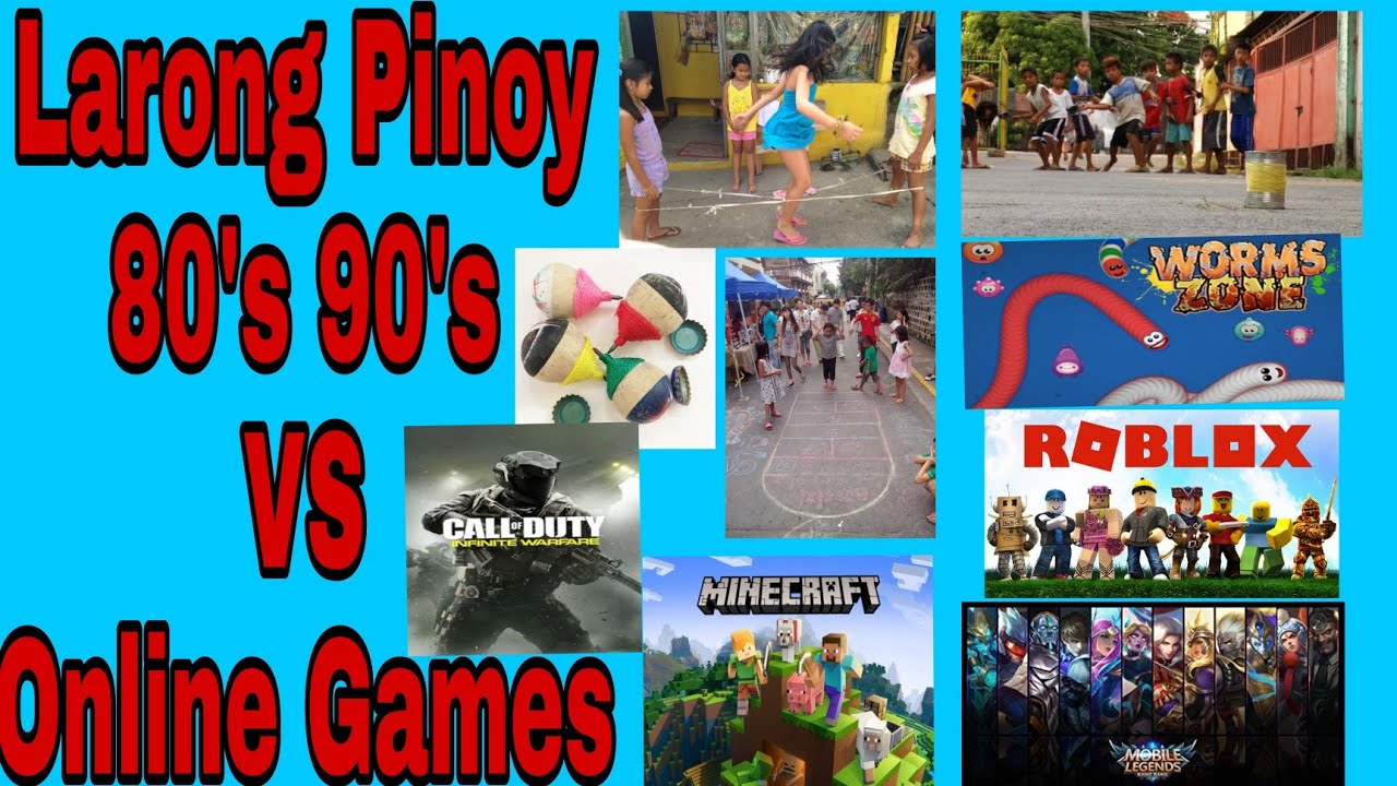 Larong Pinoy 80's 90's VS Larong Online Games #Larong80s90s # ...