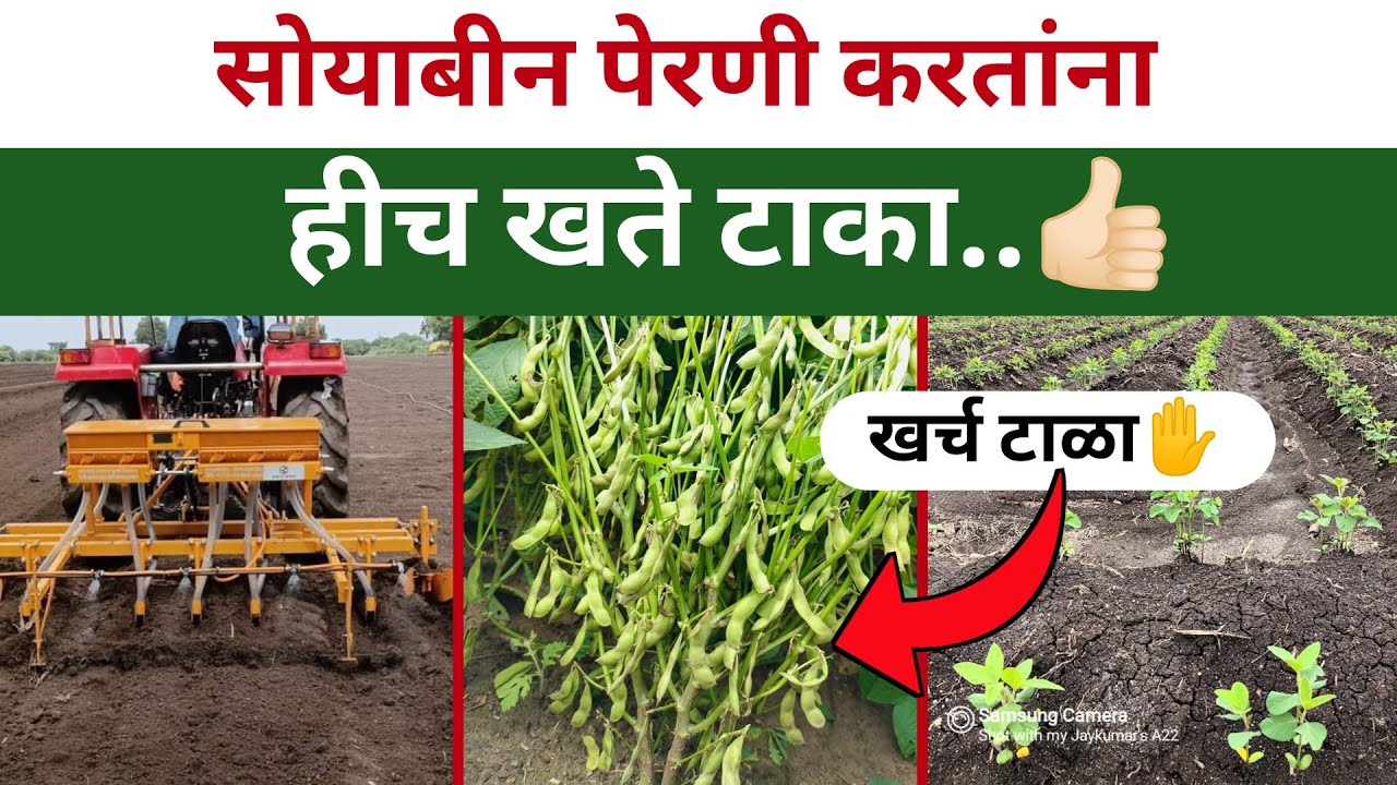सोयाबीन खत व्यवस्थापन | soybean khat niyojan | कमी खर्चात सोयाबीन पीक ...
