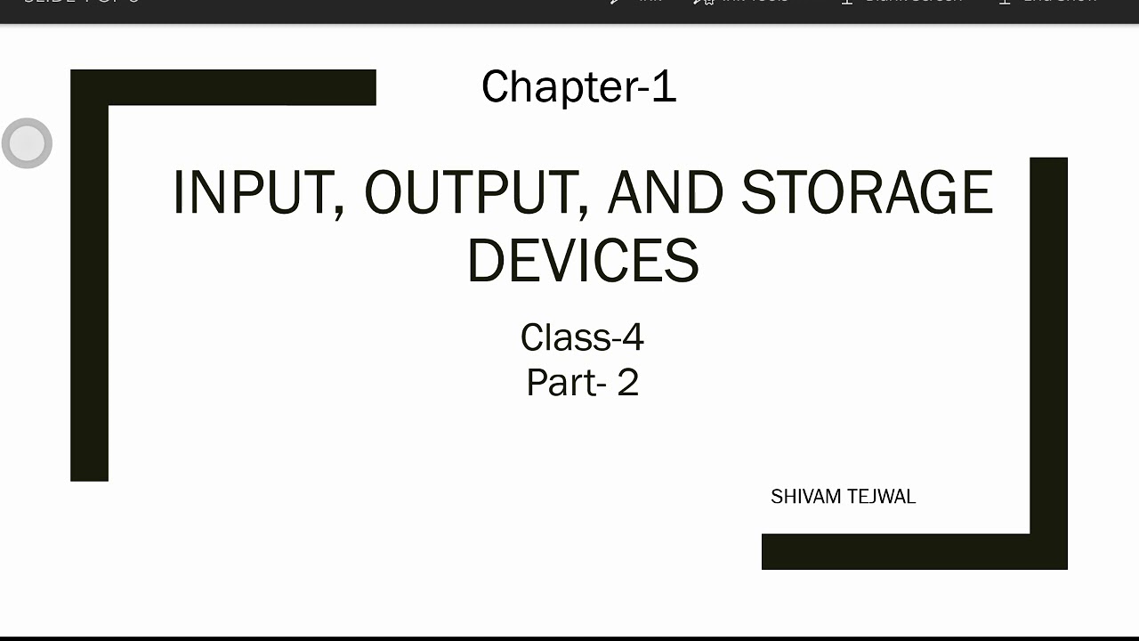 Input, Output, And Storage Devices | Primary storage | Lecture-2 ...