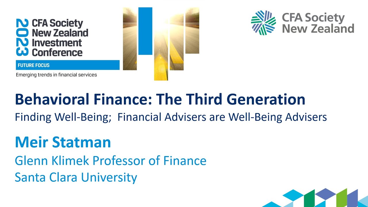 Meir Statman, May 2023. Behavioral finance: The third generation ...