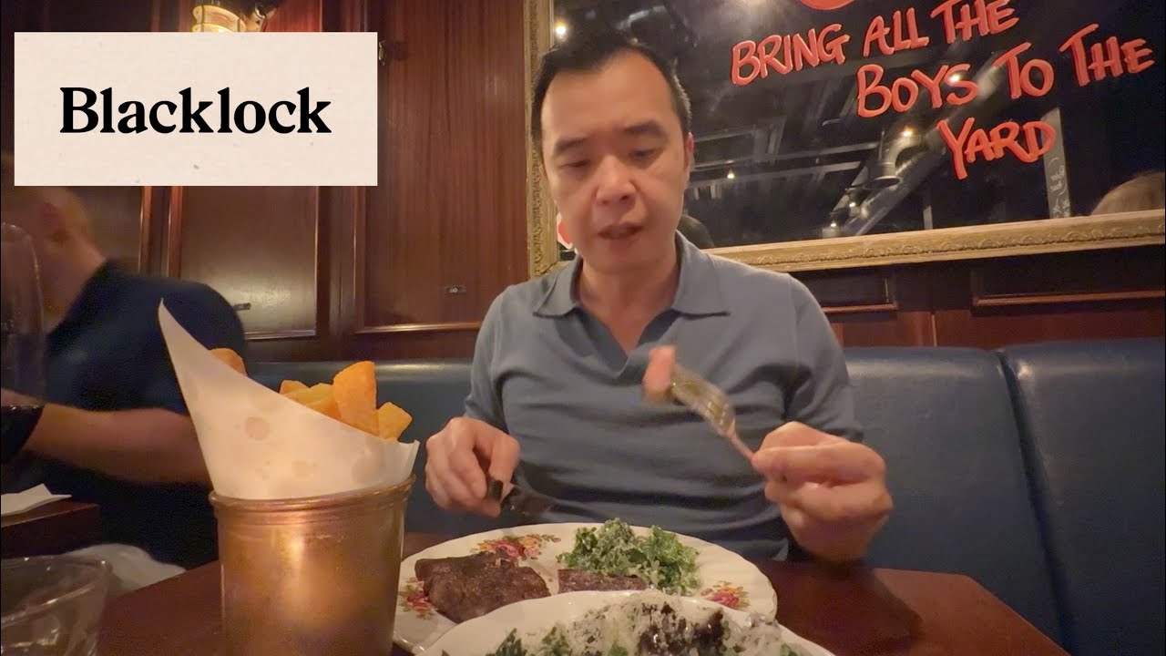eating in the ORIGINAL BLACKLOCK Chophouse - YouTube