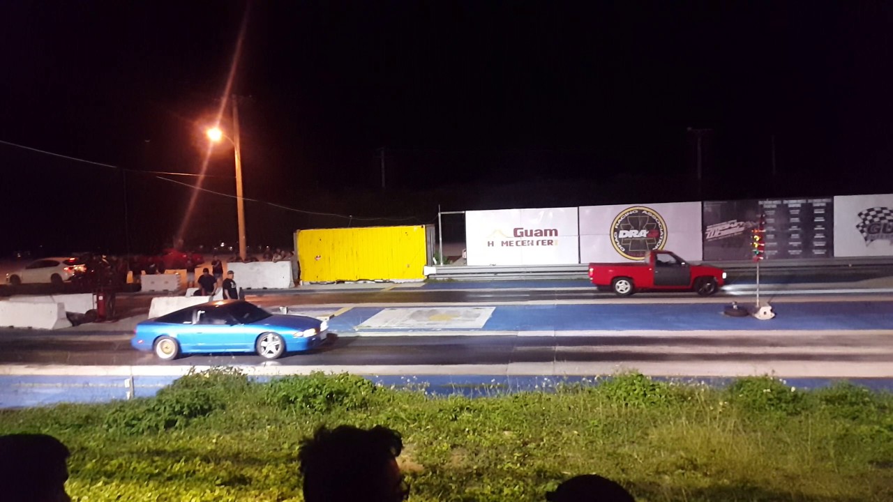 Guam Drags Turbo Hardbody vs Turbo 240sx - YouTube