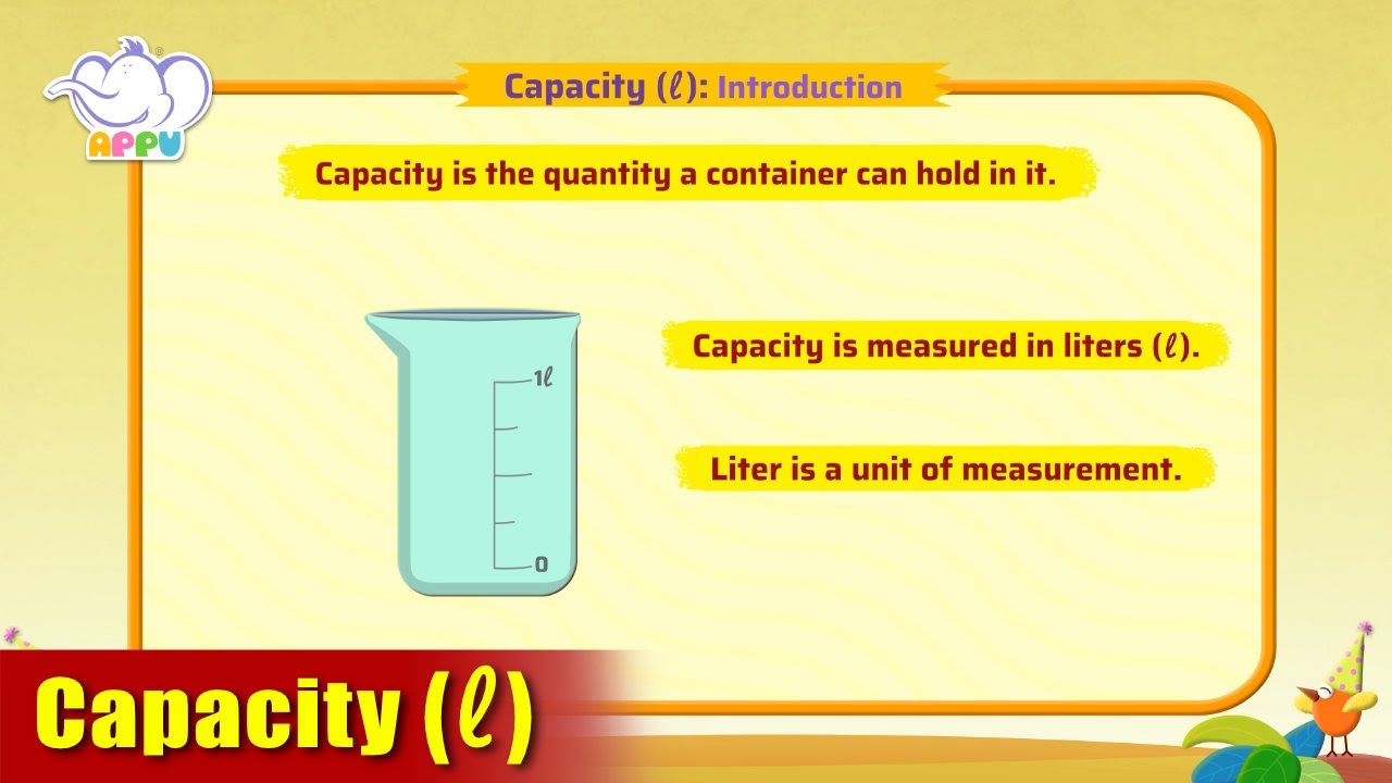 G2 - Module 21 - Introduction - Capacity (l) | Appu Series | Grade 2 ...