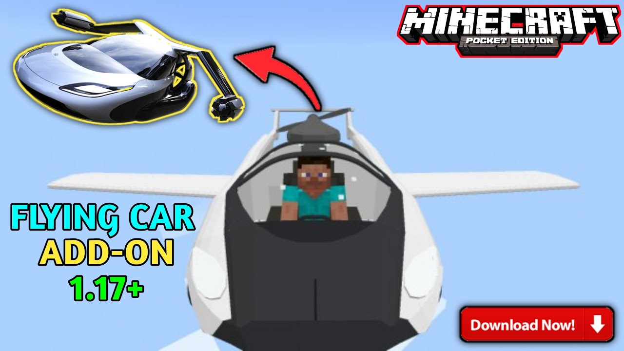 √fly car mod for minecraft pe 1.17 |Flying Car Addon Minecraft PE - YouTube