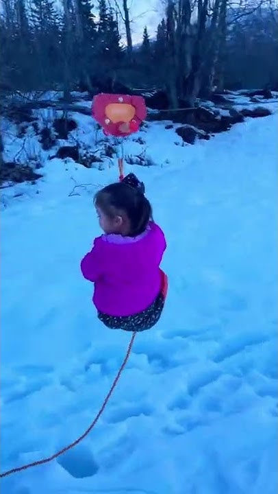 Amazing 3 Year Old Girl First Time Riding Zip Line 2 Youtube