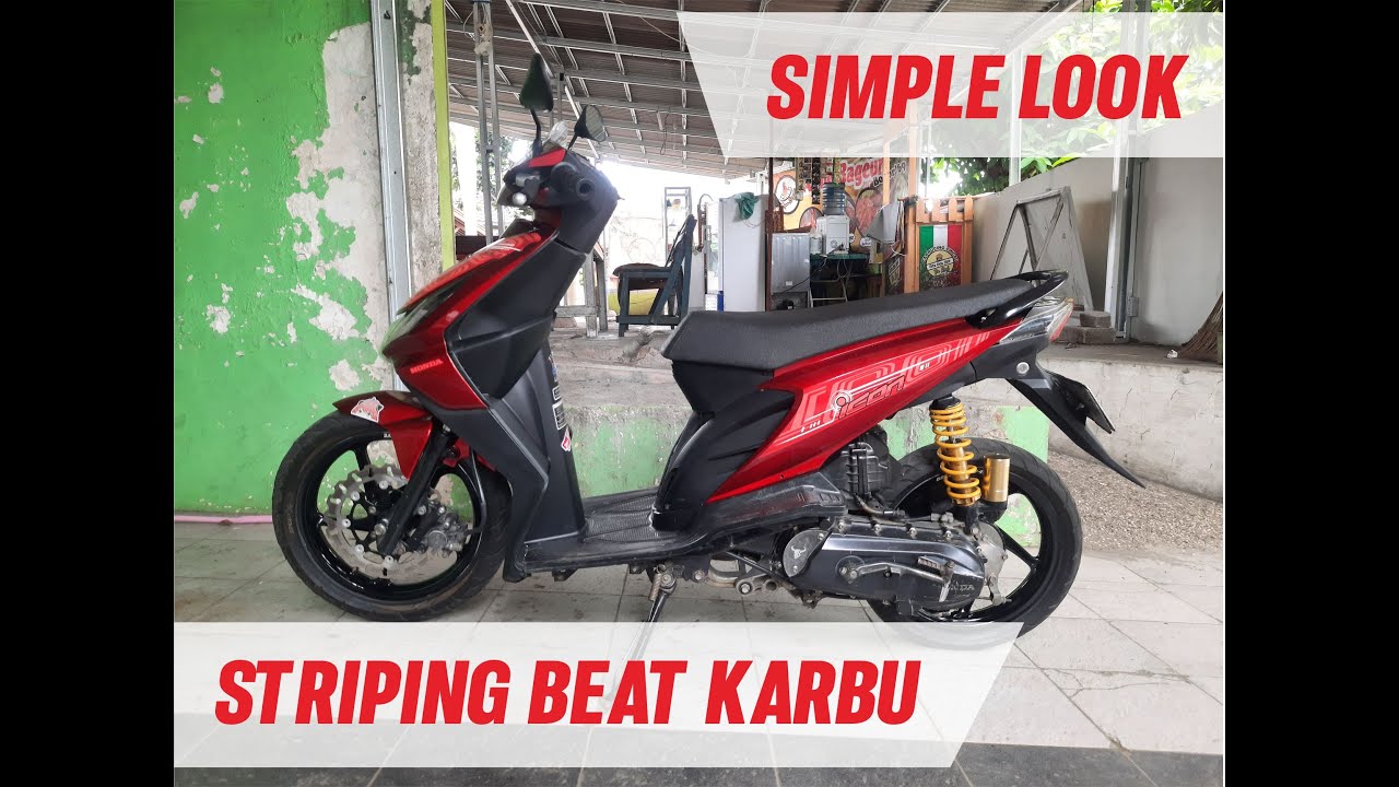 STRIPING ICON CYBER BEAT KARBU MERAH MAROON - YouTube