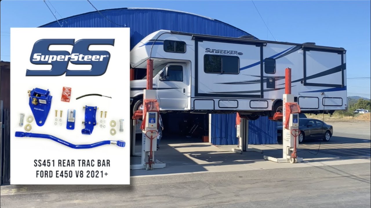 SuperSteer Rear Trac Bar for Ford E450 V8 Chassis 2021+ - YouTube