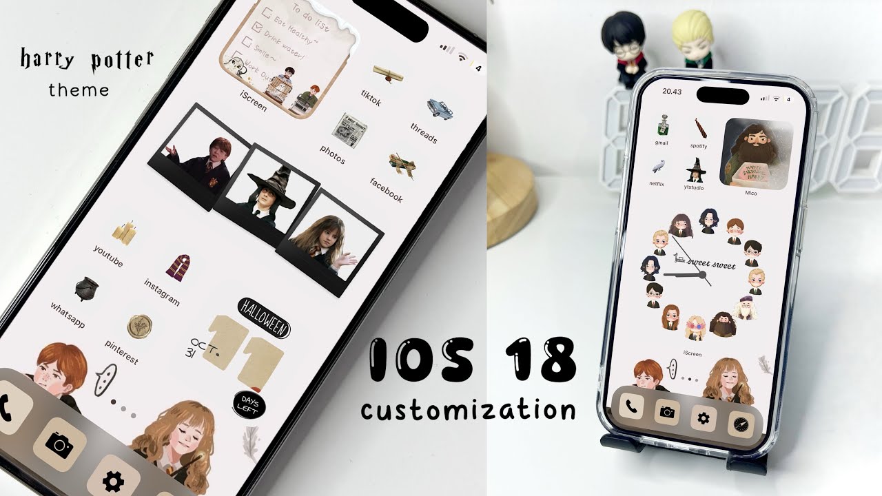 iOS 18 Aesthetic Customization ~ Harry Potter theme ~ Happy Halloween ...