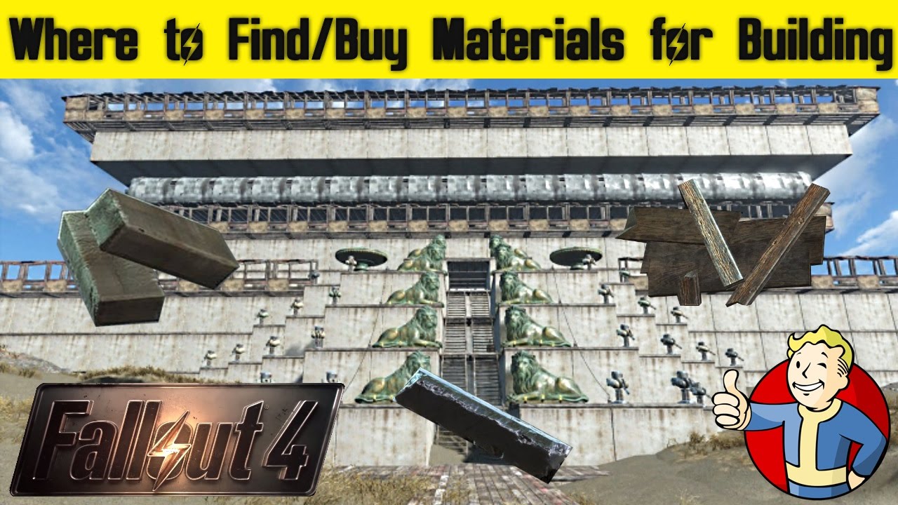 Fallout 4 Where to Find/Buy Materials for Building Guide - YouTube