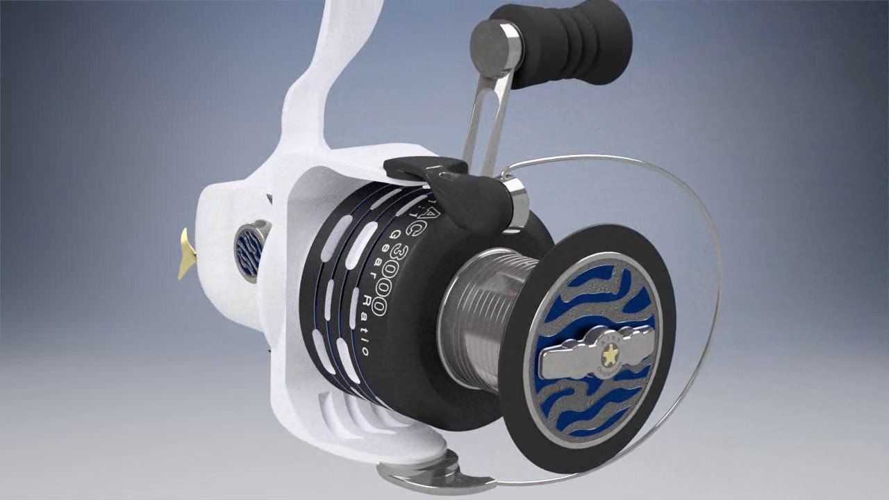 Cad inventor animation - Fishing Reel - YouTube