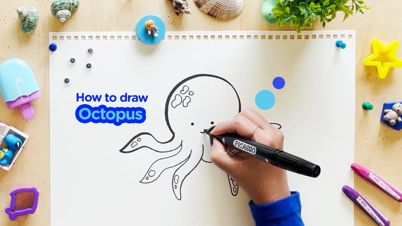 How to draw Octopus 🐙 | Draw | Learn | Fun - YouTube