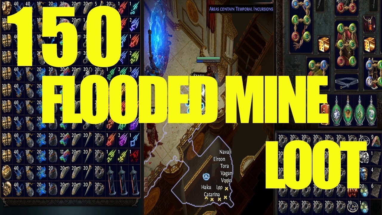 [3.3] 150 Flooded Mine Maps LOOT! [Path of Exile] Farm Rigwald Items ...