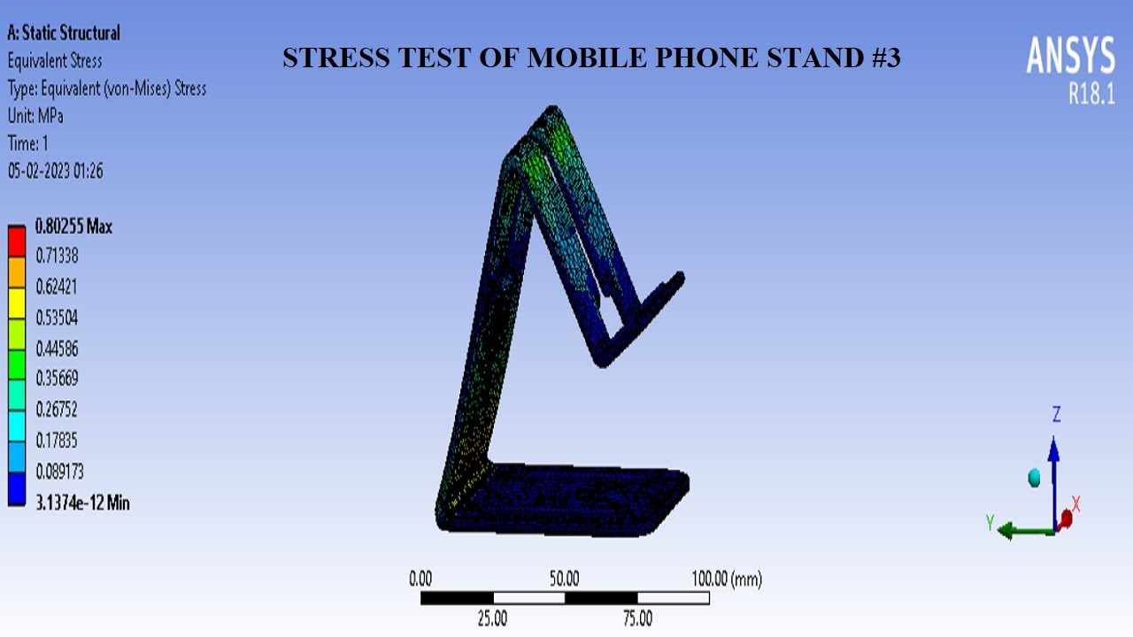 Mobile Stand #3 I Static Structural Analysis I Deformation | Stress ...