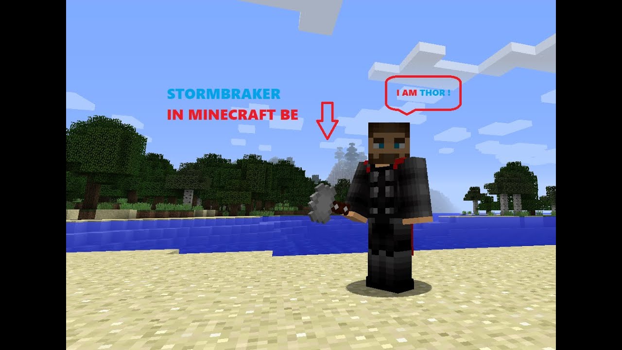 How To Make Stormbreaker In Minecraft Bedrock Edition ! [Kinda Lags !] - YouTube