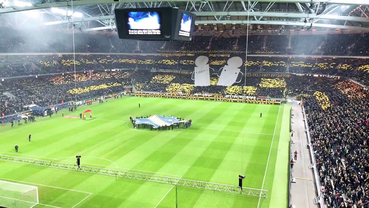 ”Åh vi é AIK” Inmarsch och tifo, AIK - GIF Sundsvall 4/11 2018 - YouTube