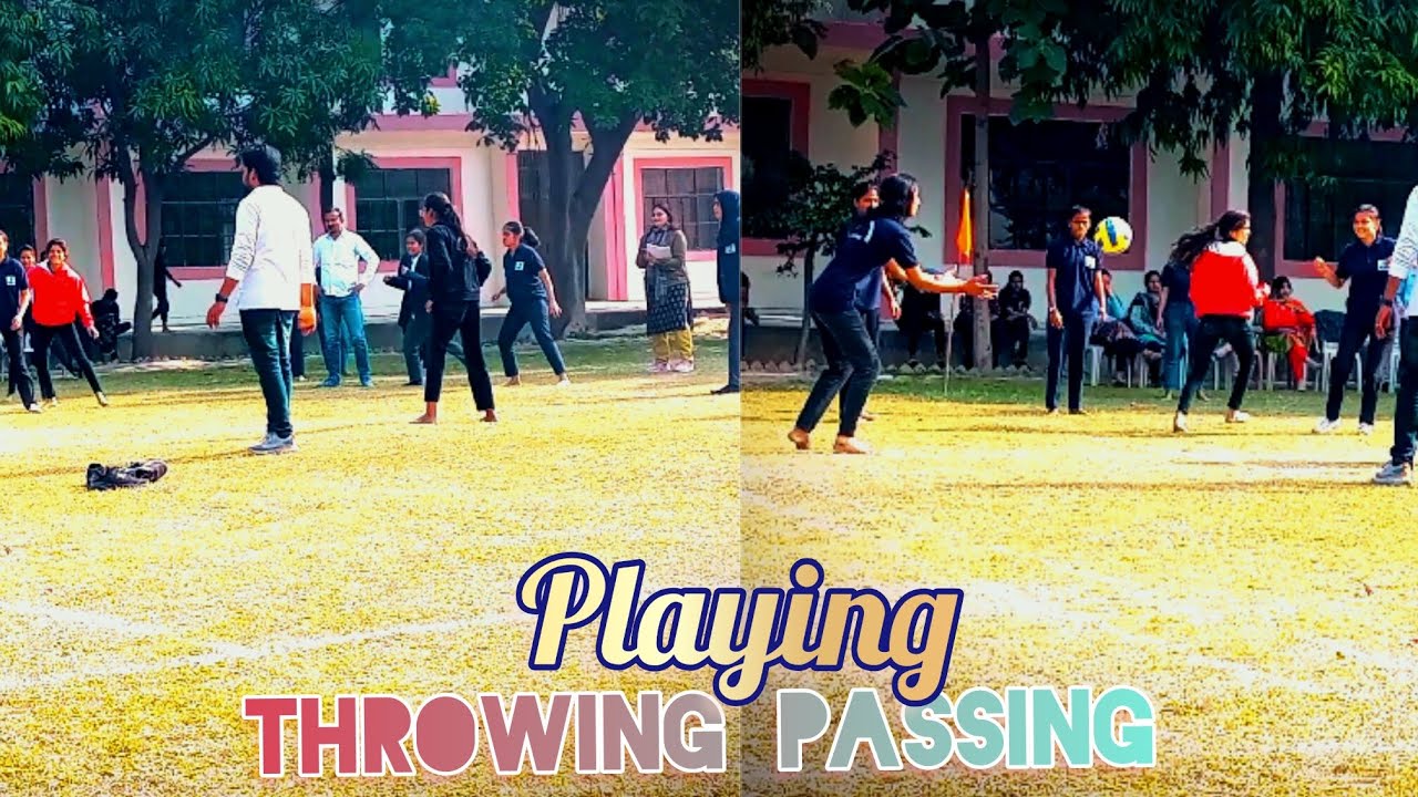 Girl's playing throwing passing Game in college 💫⭐ - YouTube