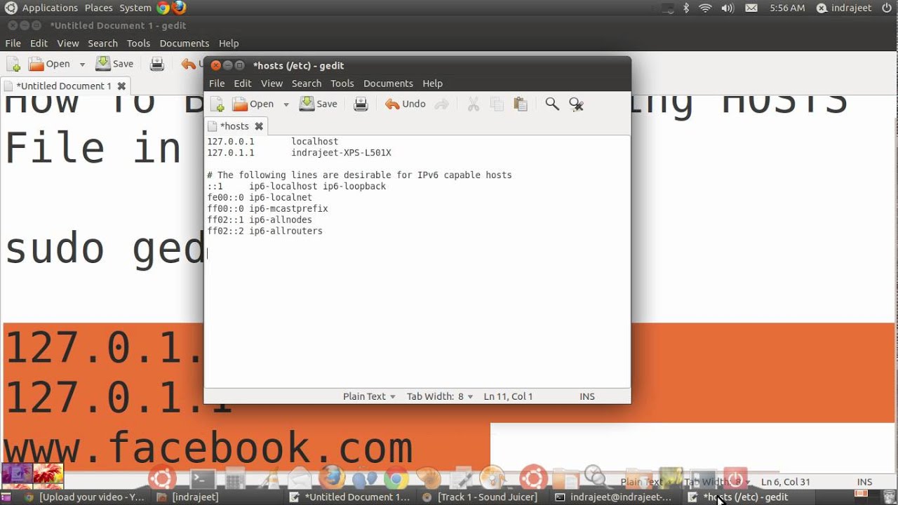 How To Block Websites Using Hosts File In Ubuntu Youtube