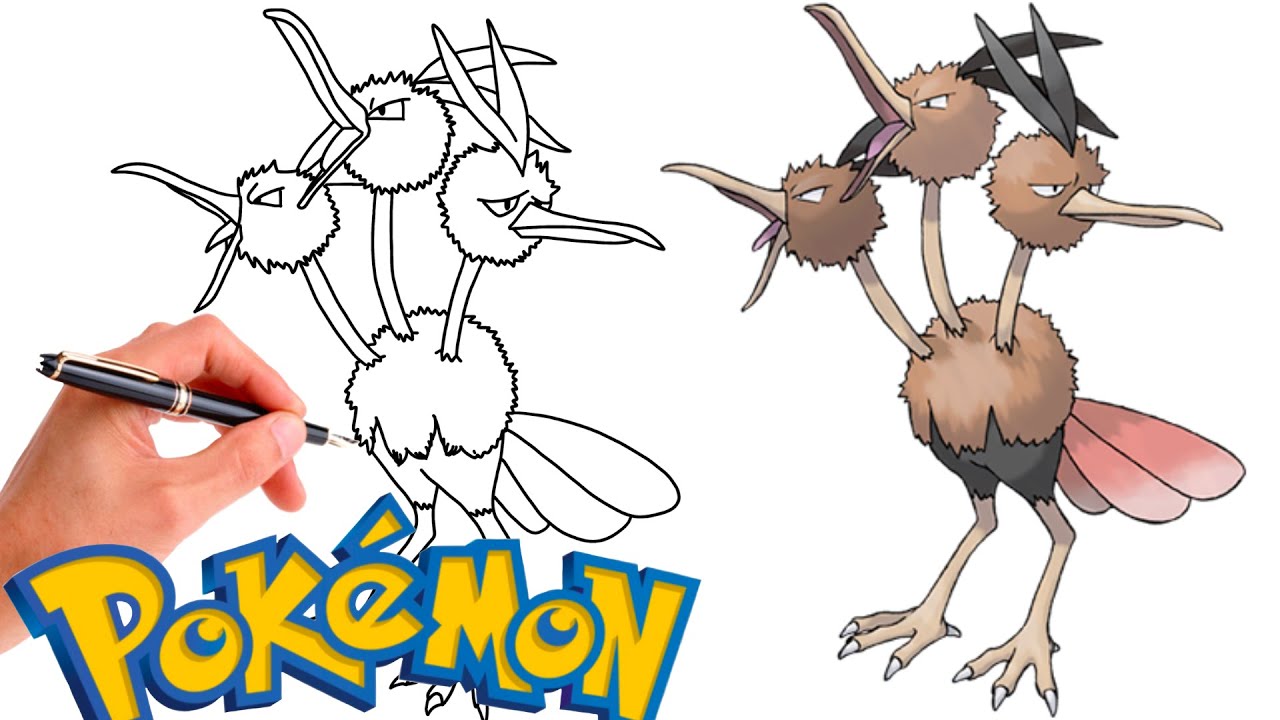 How To Draw DODRIO POKEMON #085 | Generation 1 - YouTube