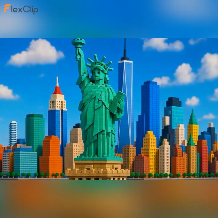 Turn Your Map into a LEGO City 🧱 | AI Start-End Frame with FlexClip # ...