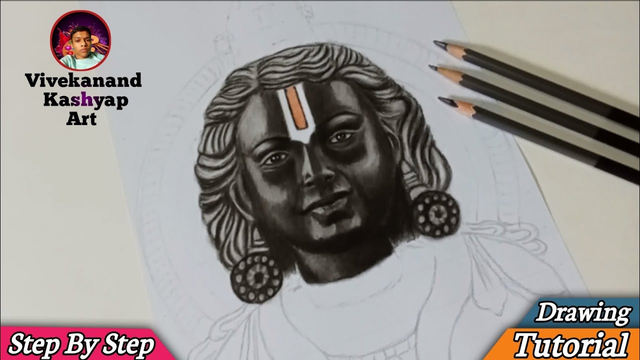Ram Lala Drawing, Charcoal Pencil Drawing, Ayodhya Shree Ram Lala ...