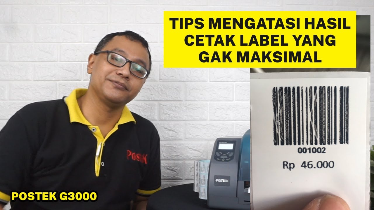 Tips Cetak Label barcode Kualitas Tinggi - Barcode Label Printer Postek G3000 - YouTube