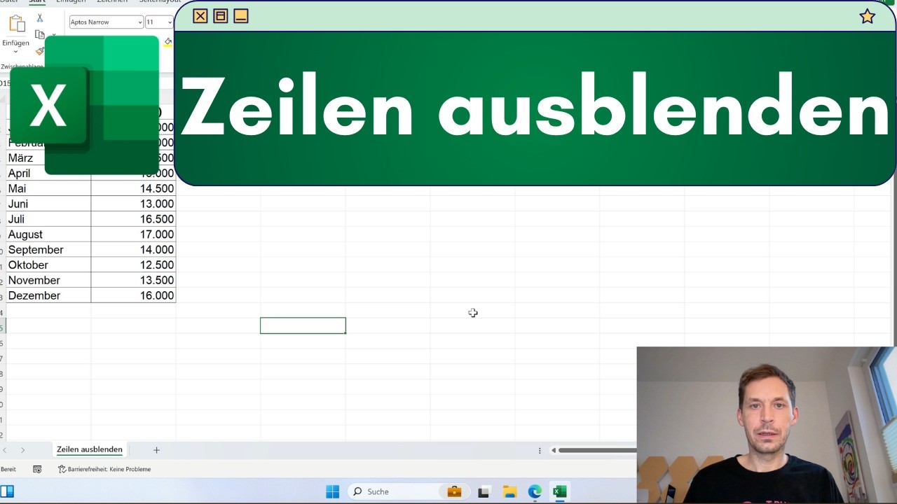 Excel Zeilen ausblenden: Einfache Anleitung und hilfreiche Tipps - YouTube