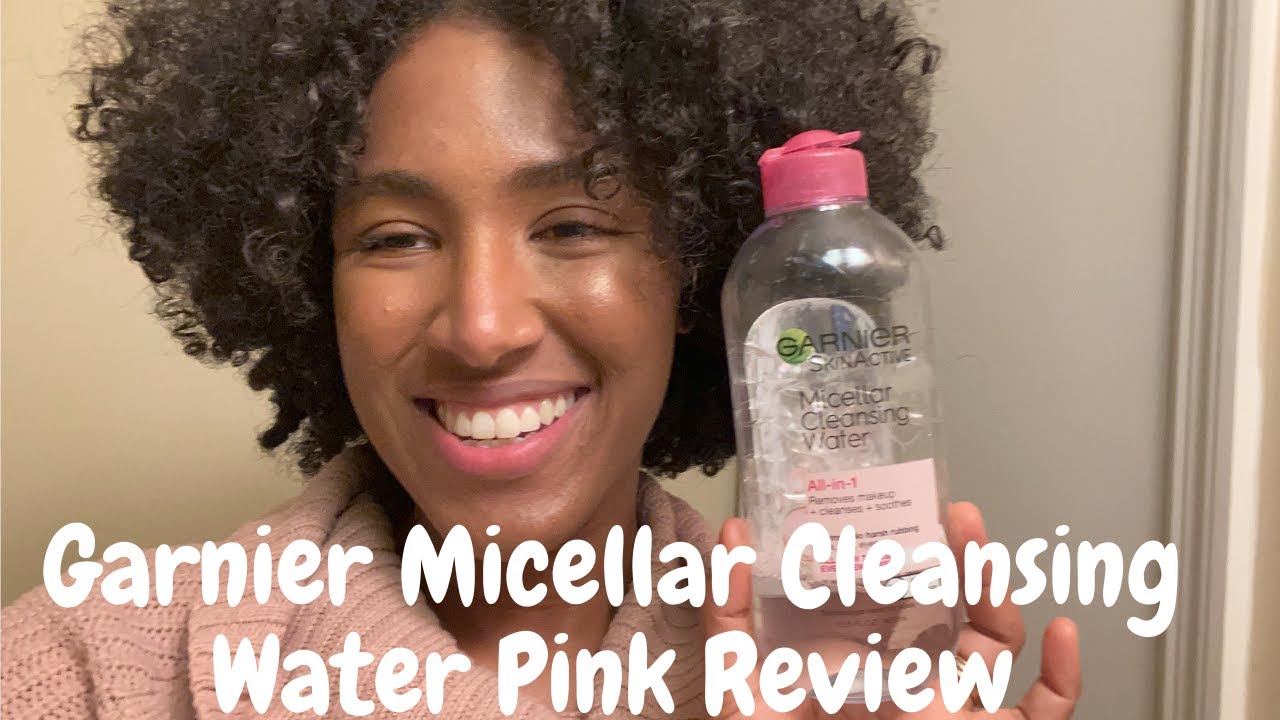 Garnier Micellar Cleansing Water (Pink) For Sensitive Skin - YouTube