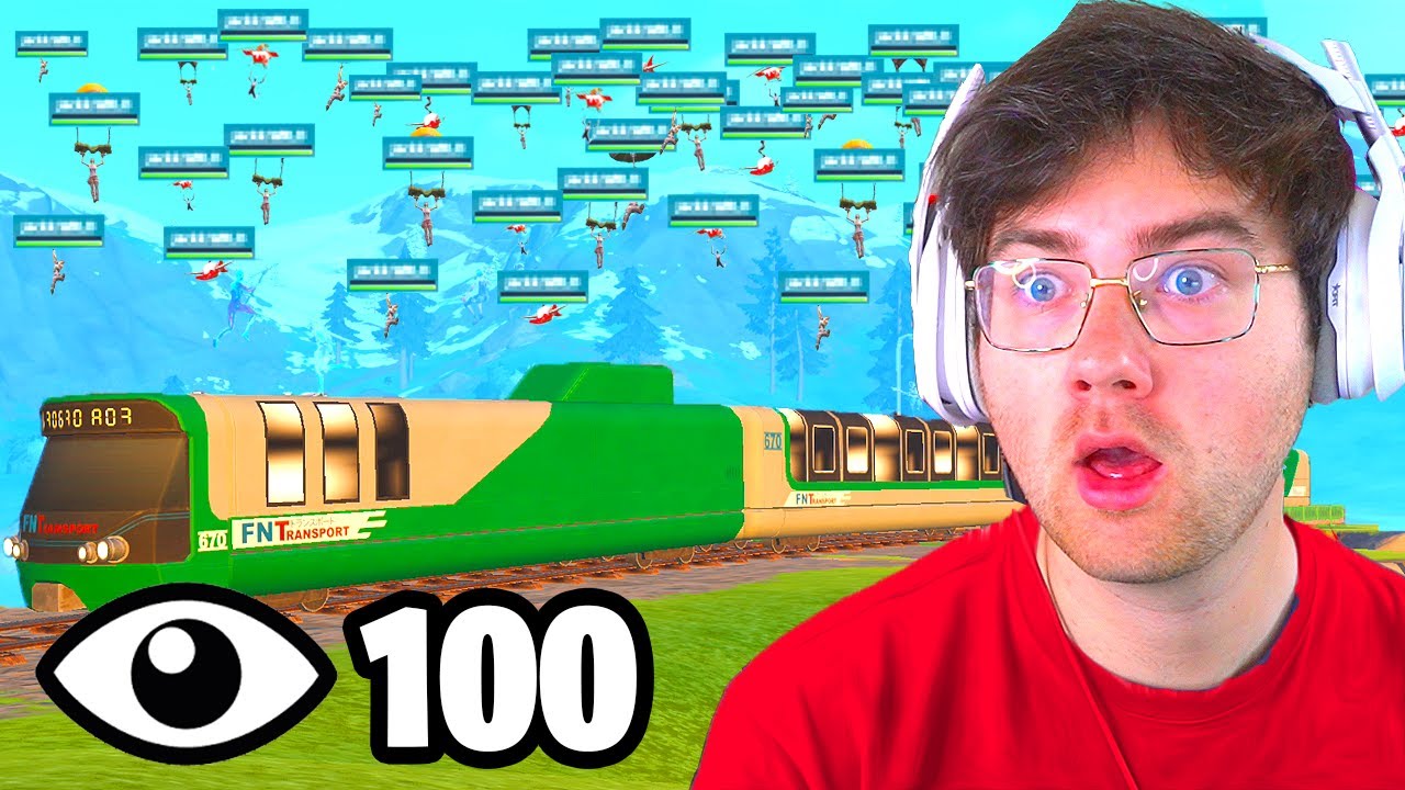 I Got 100 Players To Land On The Train In Chapter 6 Fortnite ...
