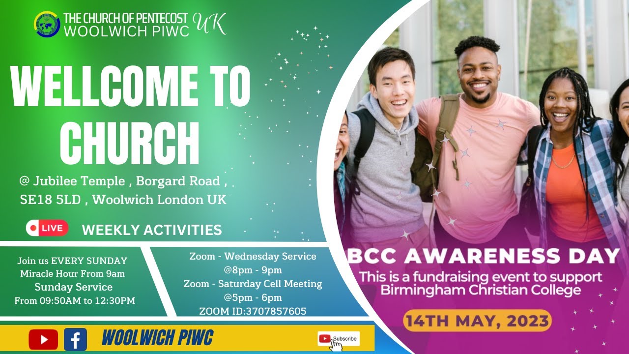 Sunday Service - Woolwich PIWC - 14/5/2023 - YouTube