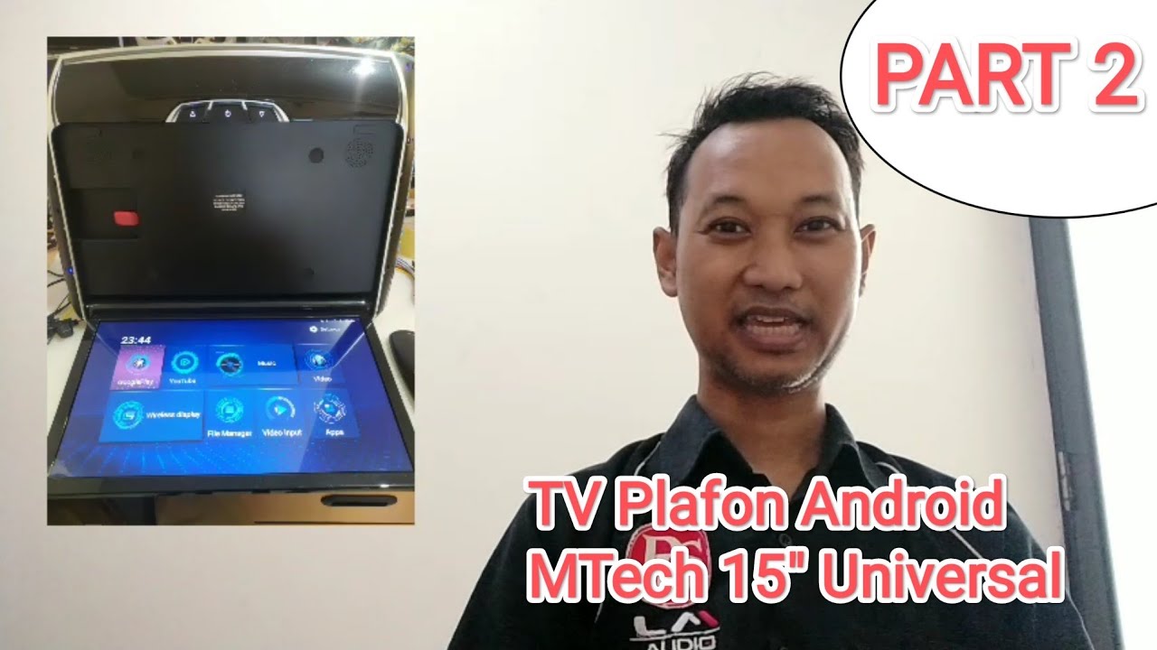 TV Plafon Mobil Roofmount Android MTech 15" Universal Part 2 - YouTube