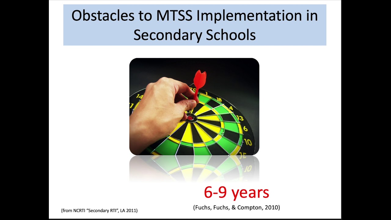 MTSS in Secondary Schools - YouTube