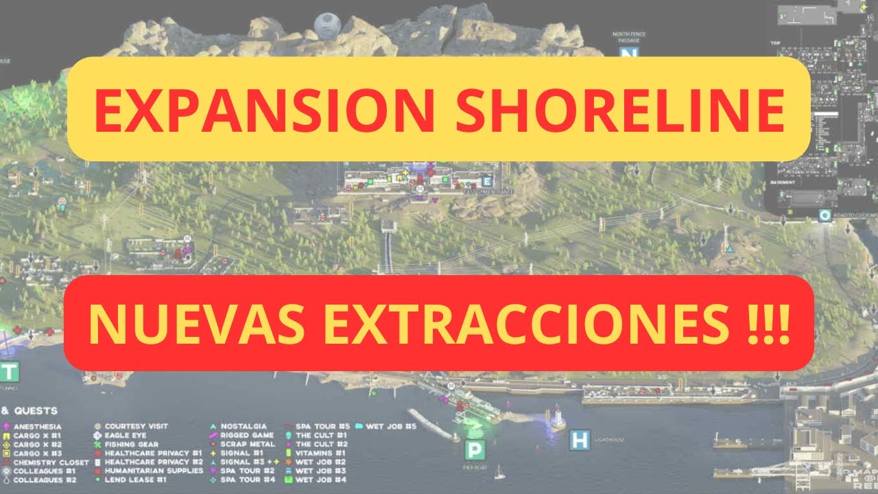Expansion y nuevas extracciones en el mapa de Shoreline 0.14 Tarkov ...