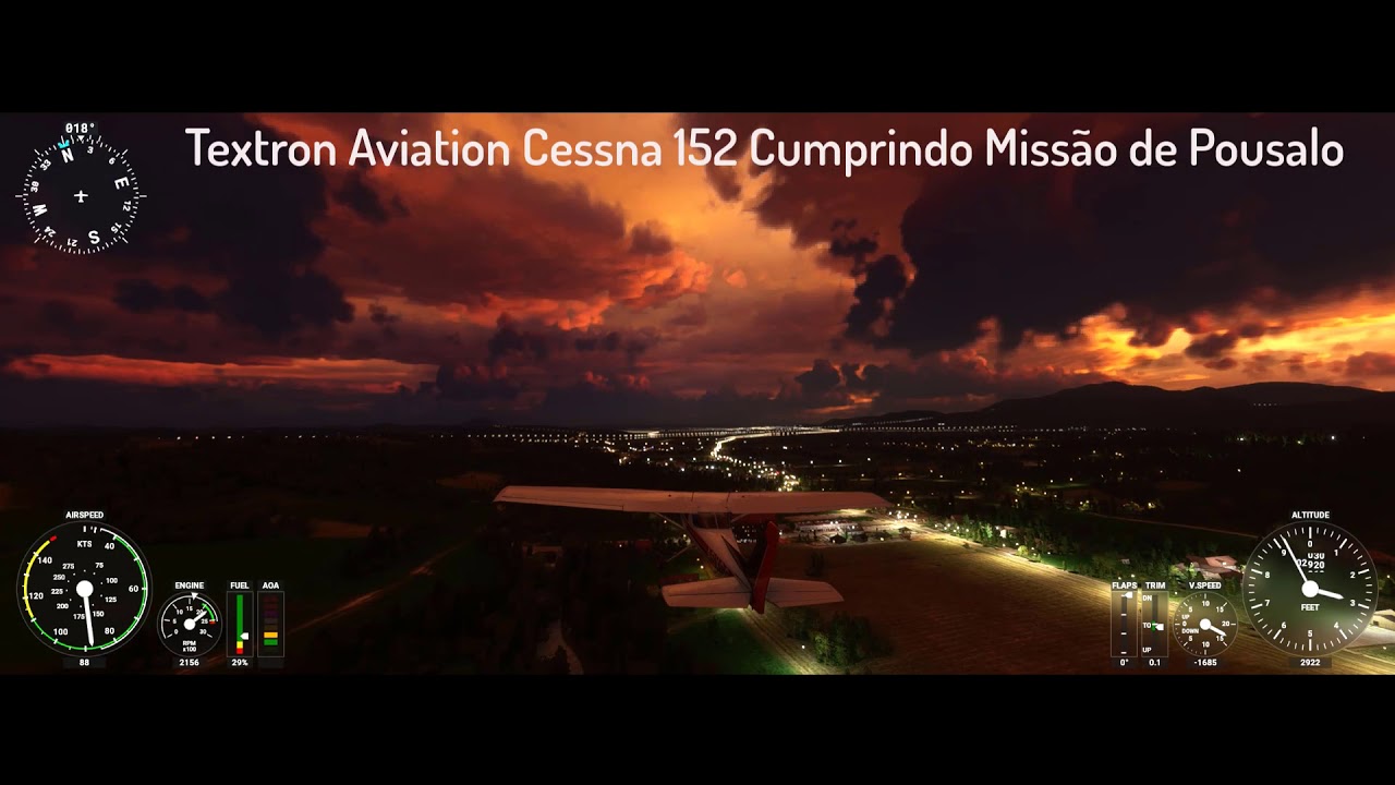 Microsoft Flight Simulator Textron Aviation Cessna 152 Cumprindo Missão ...