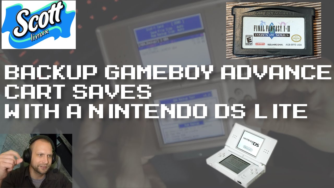 Backup Game Boy Advance Cart Saves With a DS Lite - YouTube