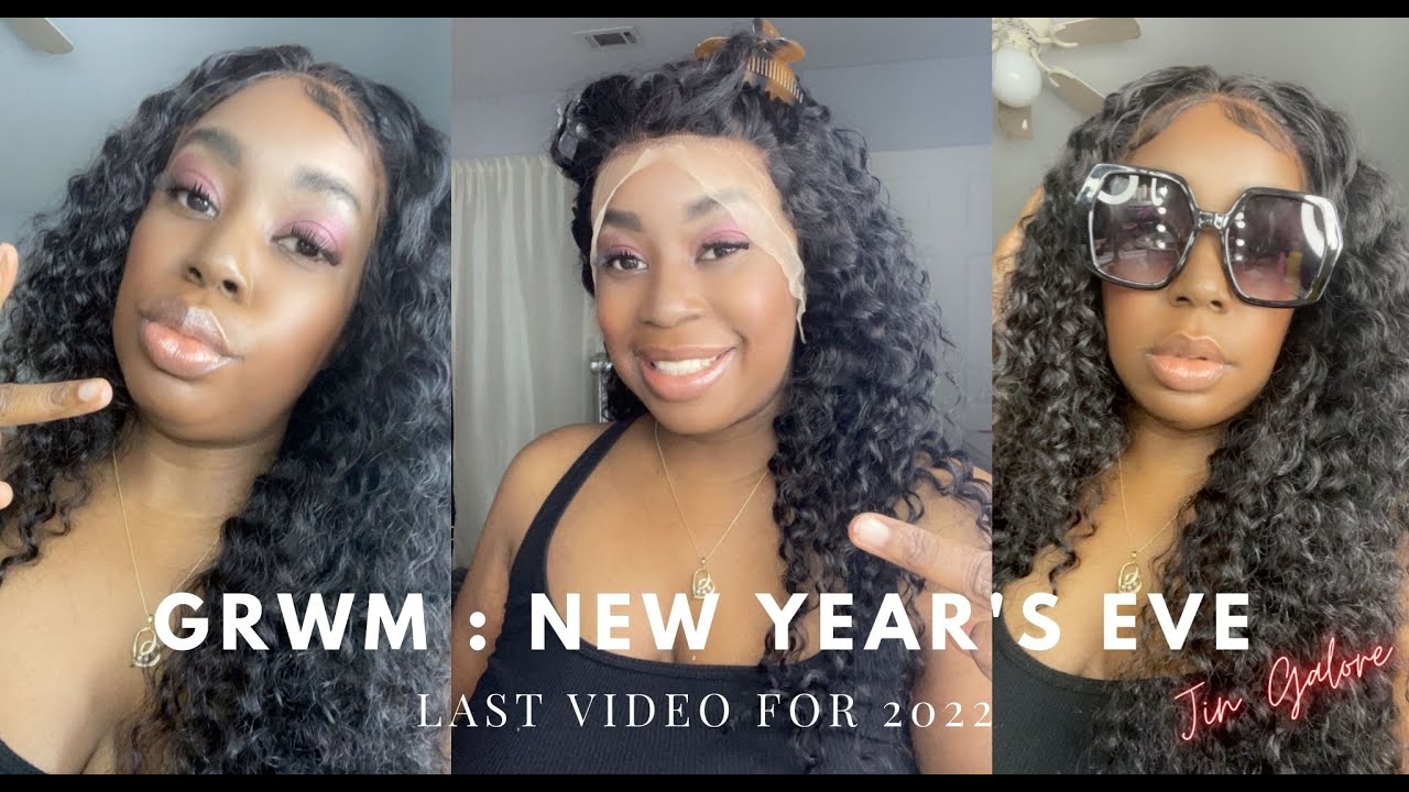GRWM : New Year’s Eve | wig install + makeup NYE look - YouTube