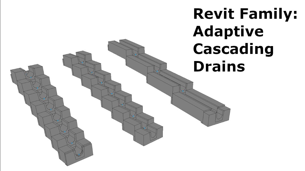 Revit Family Overview: Adaptive Cascading Drains #adaptivef - YouTube