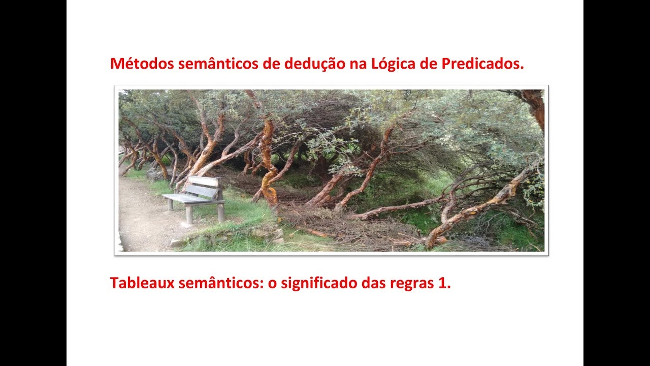 Mét. semânticos de dedução na Lógica de Predicados. Tableaux semânticos ...
