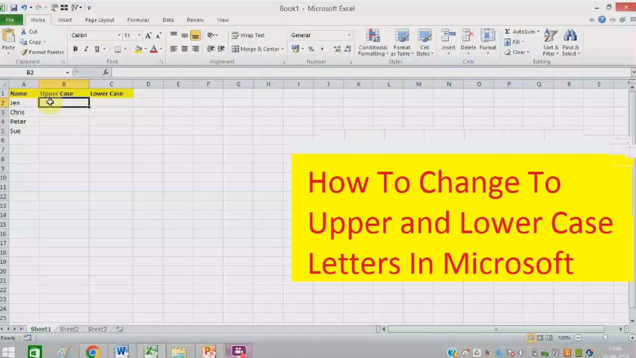 How To Change To Upper And Lower Case Letters In Microsoft Excel YouTube How To Change To Upper And Lower Case Letters In Microsoft Excel YouTube