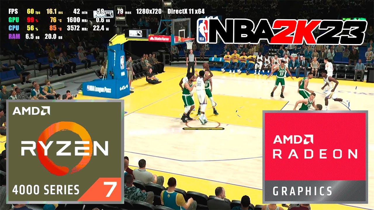 NBA 2K23 - AMD Ryzen 7 4700U - Radeon Vega 7 (Integrated Graphics ...