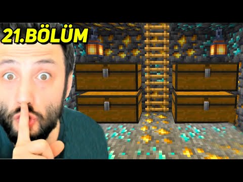GİZLİ SIĞINAK 🤫 MİNECRAFT (2023) 21.Bölüm