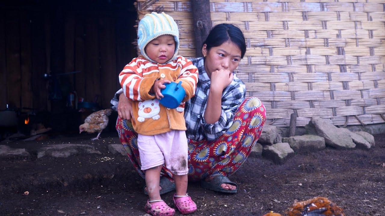 buff curry in Manjita's lunch || shepherd life of Nepal || Himalayan ...