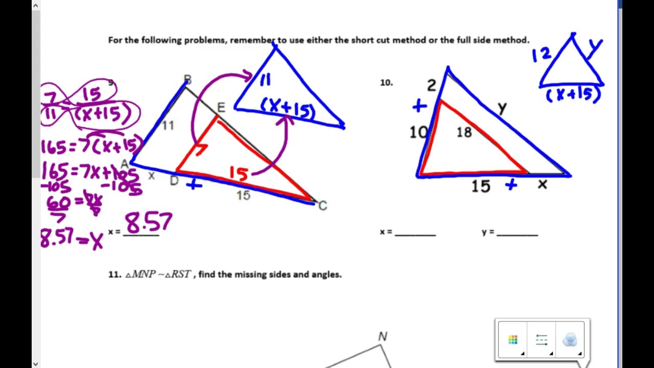 12/11/19 Review GE Congruent Similar Triangles #mrglee - YouTube