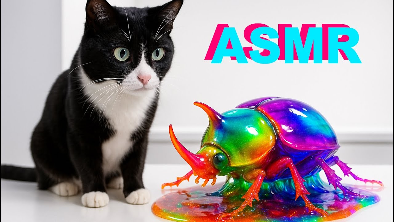 What Happens When a Cat Eats Alien Slime? 🐱💥 ASMR Fantasy Food ...