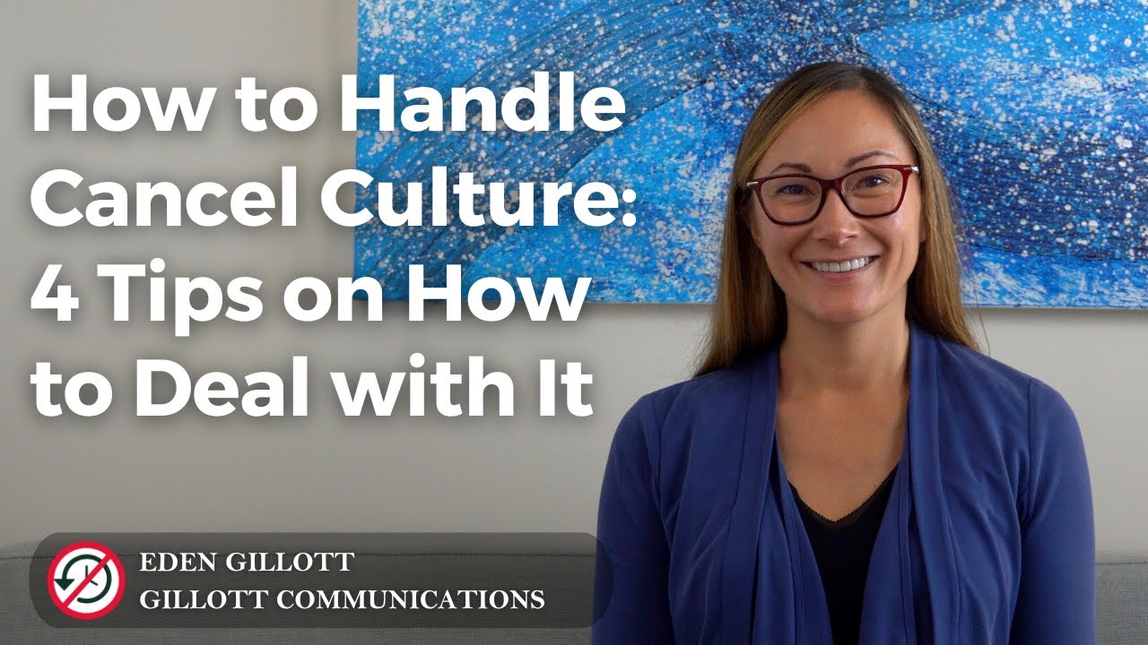 How to Handle Cancel Culture: 4 Tips on How to Deal with It - YouTube