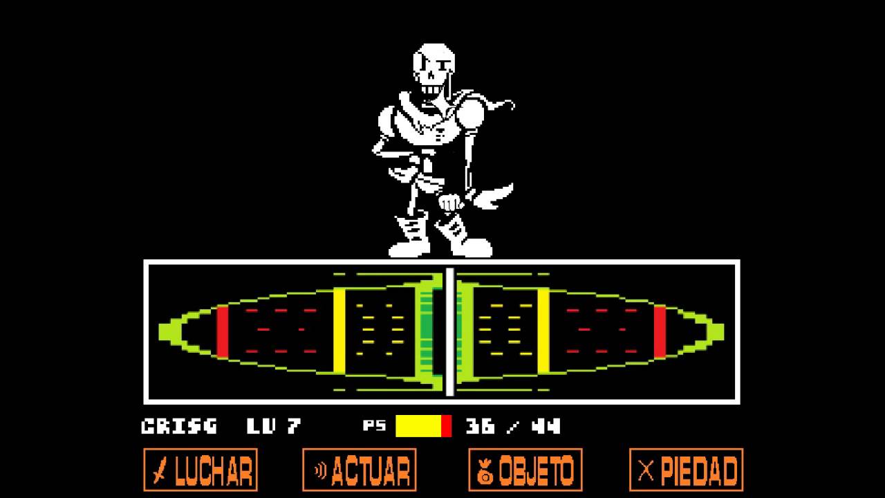 Pelea contra Papyrus - Undertale battles (en español) - YouTube
